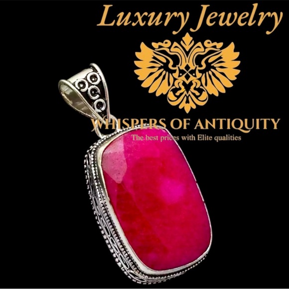Jewelry | 925 Silver Ruby Large Pendant | Poshmark